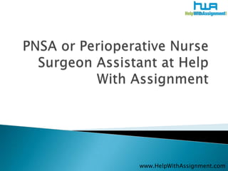 Pnsa role nursing | PPTX