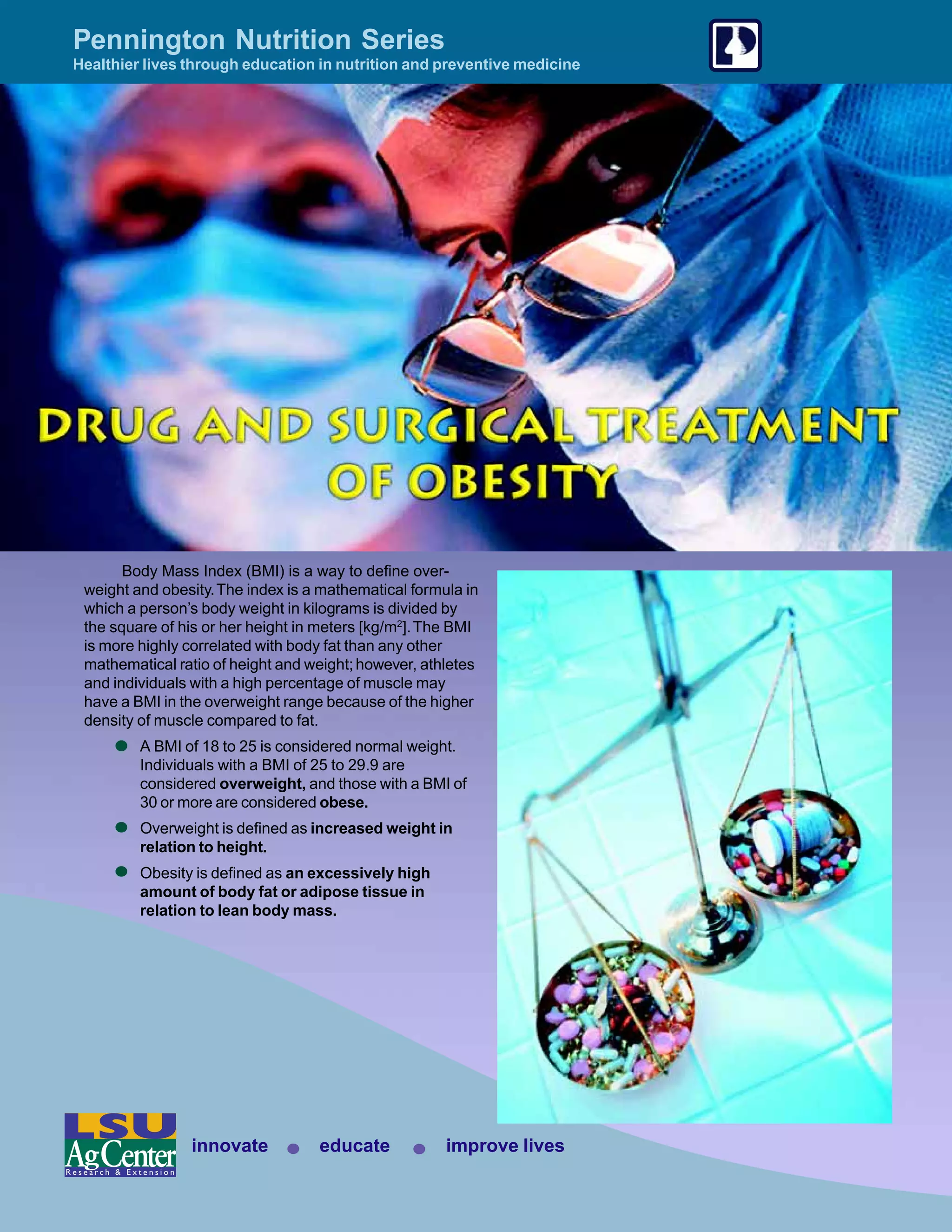 Drug and surgical treatment of obesity | PDF