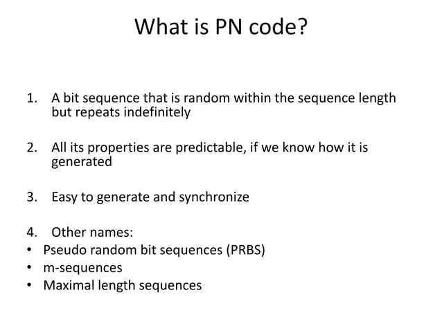 Pn Sequence Pptx Computer Software And Applications Computing