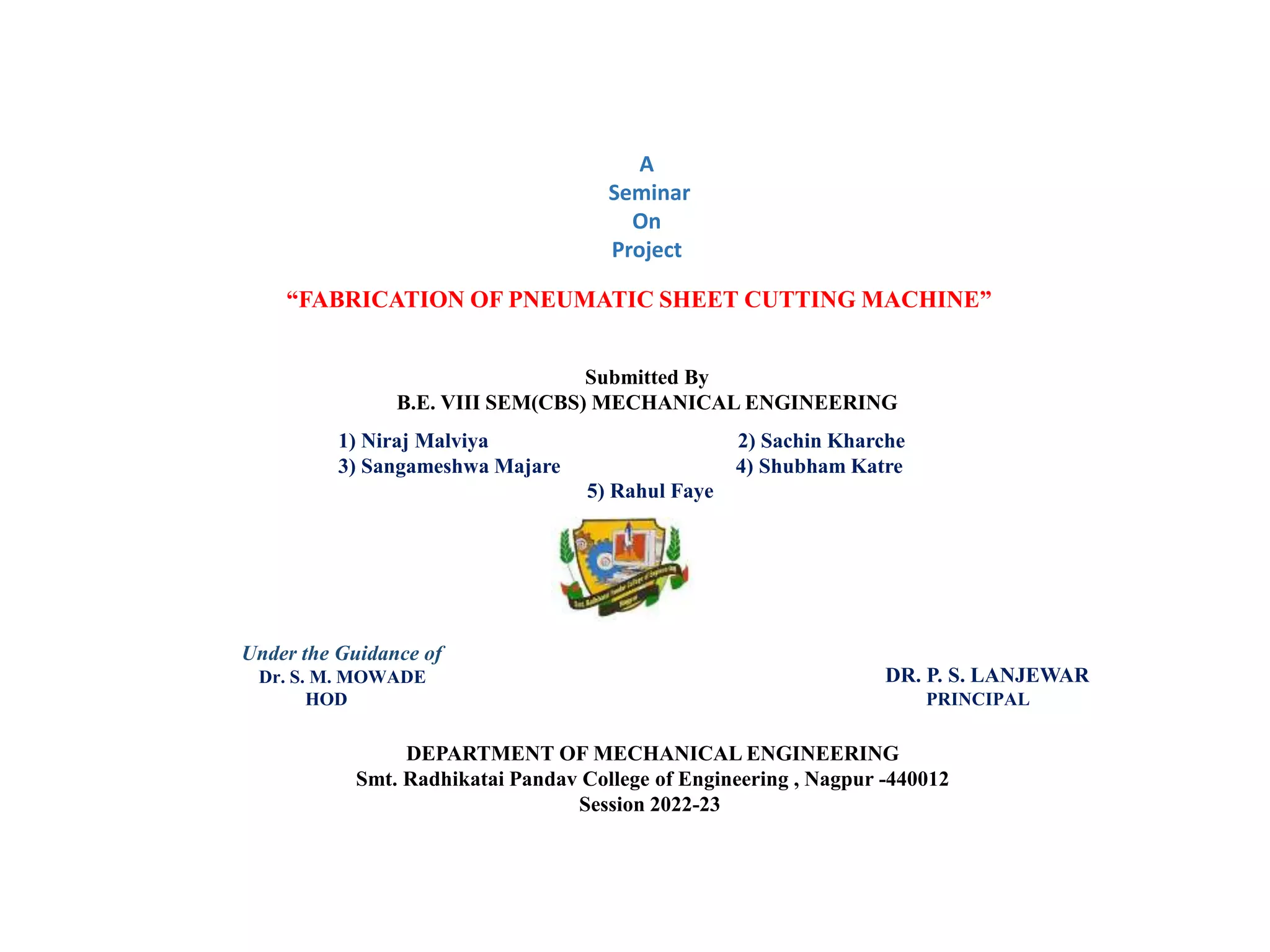 Pneumatic sheet cutting machine.pptx