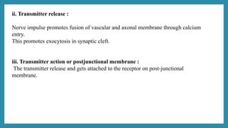 ORGANIZATION AND FUNCTIONS OF ANS, NEUROHUMORAL TRANSMISSION | PPTX