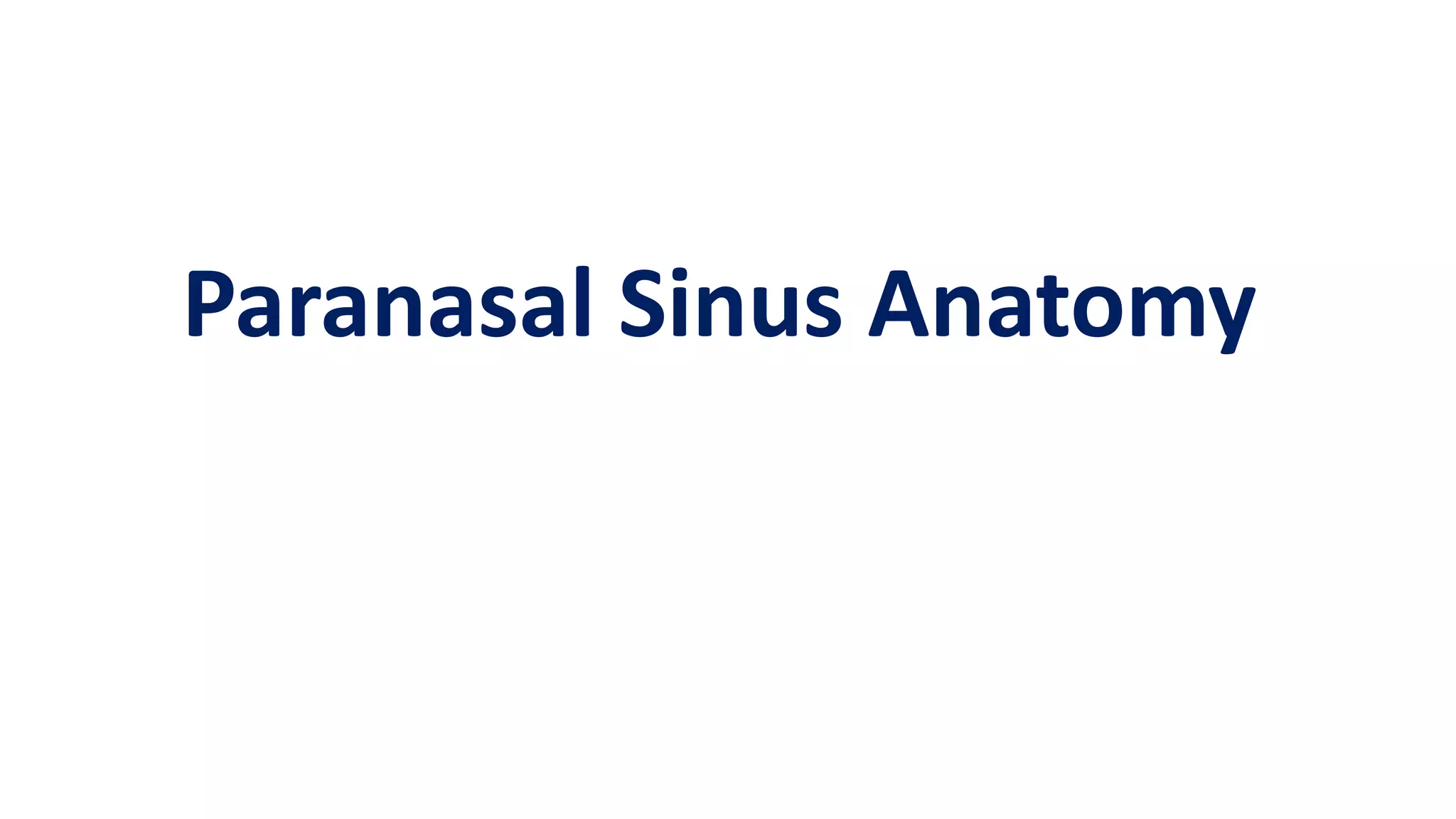 Anatomy and Xray of PNS and orbit | PPTX