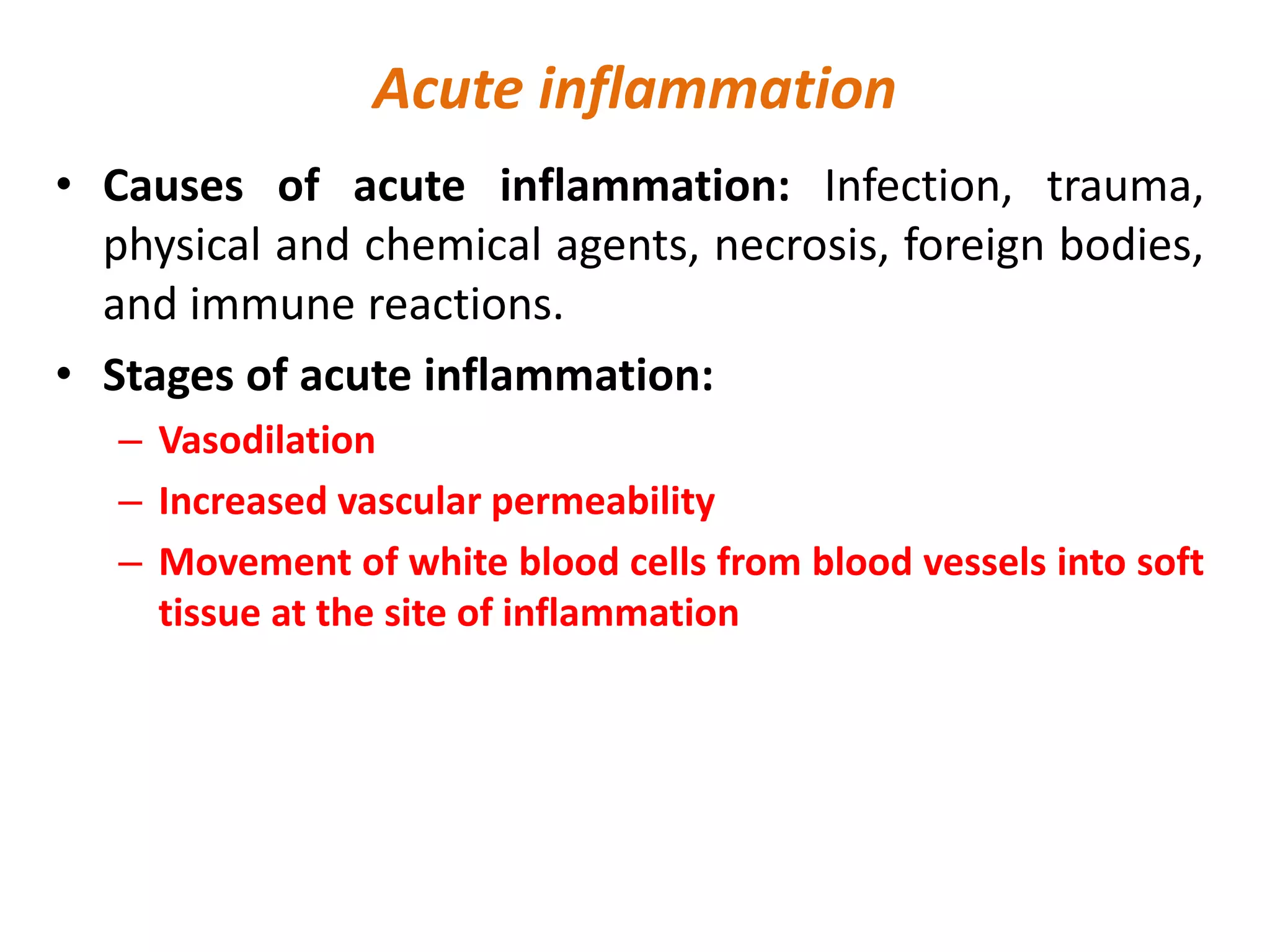 Pathophysiology inflammation and repair | PPTX