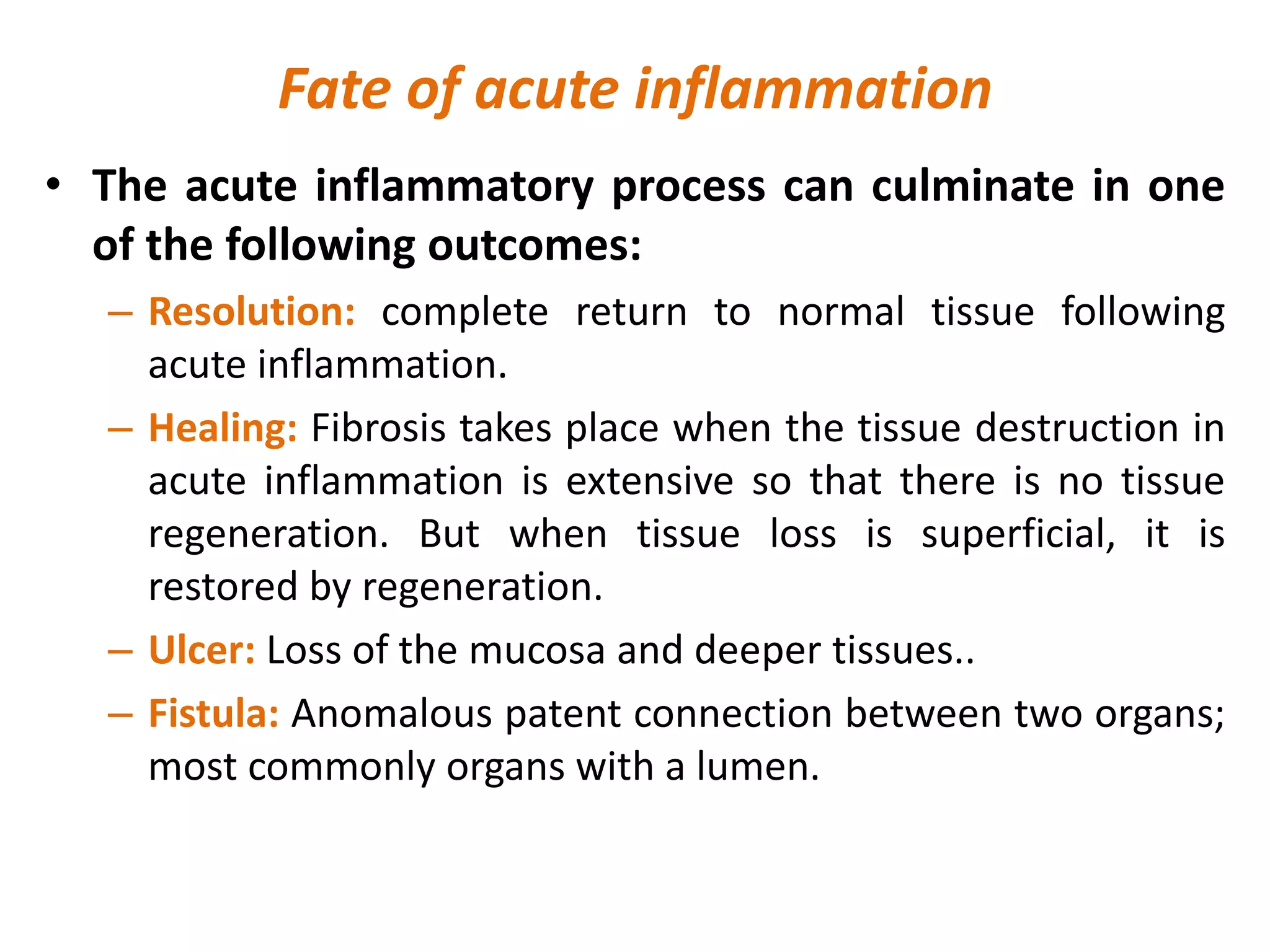 Pathophysiology inflammation and repair | PPTX