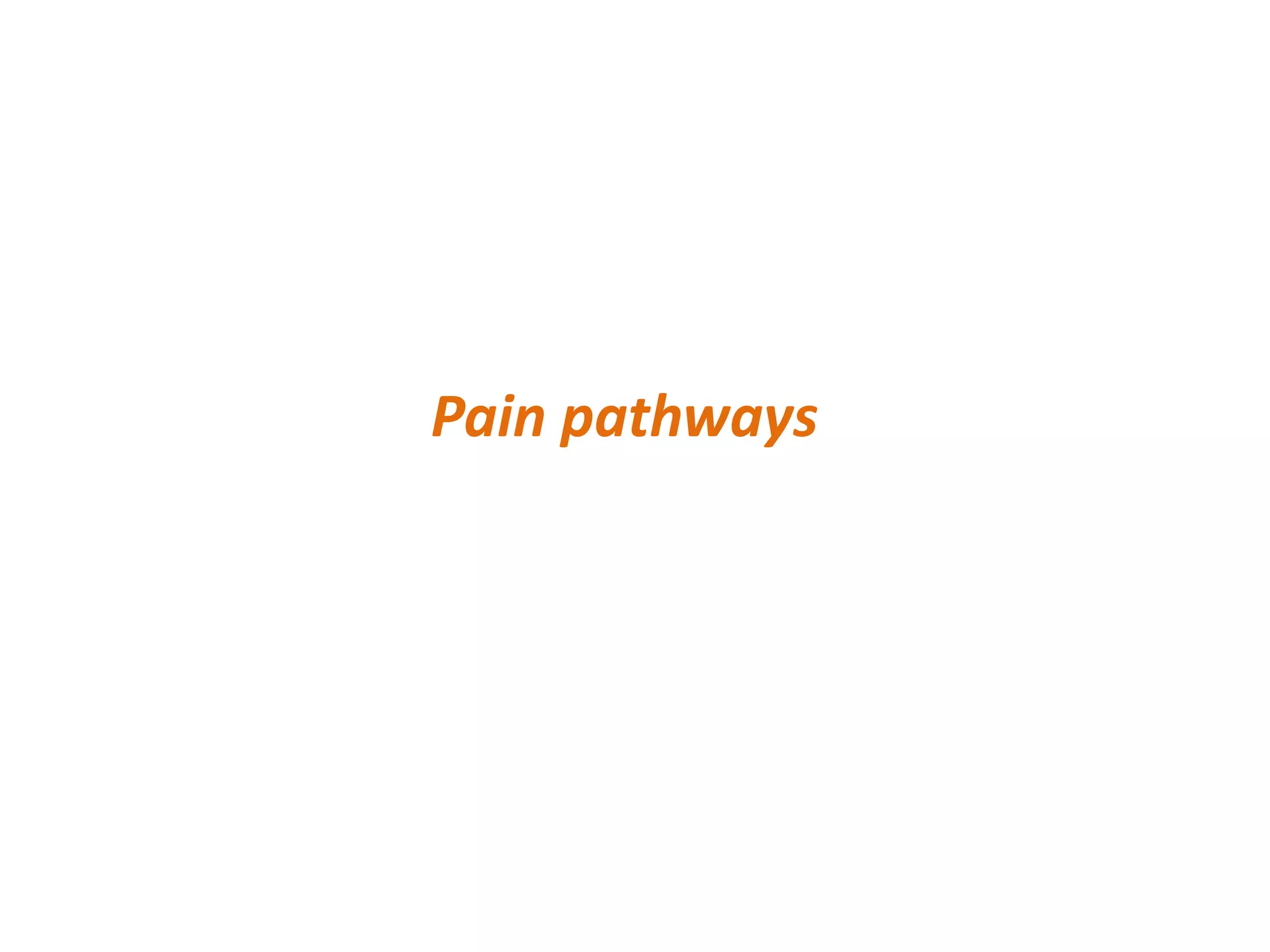 Pathophysiology pain and pain pathways | PPTX