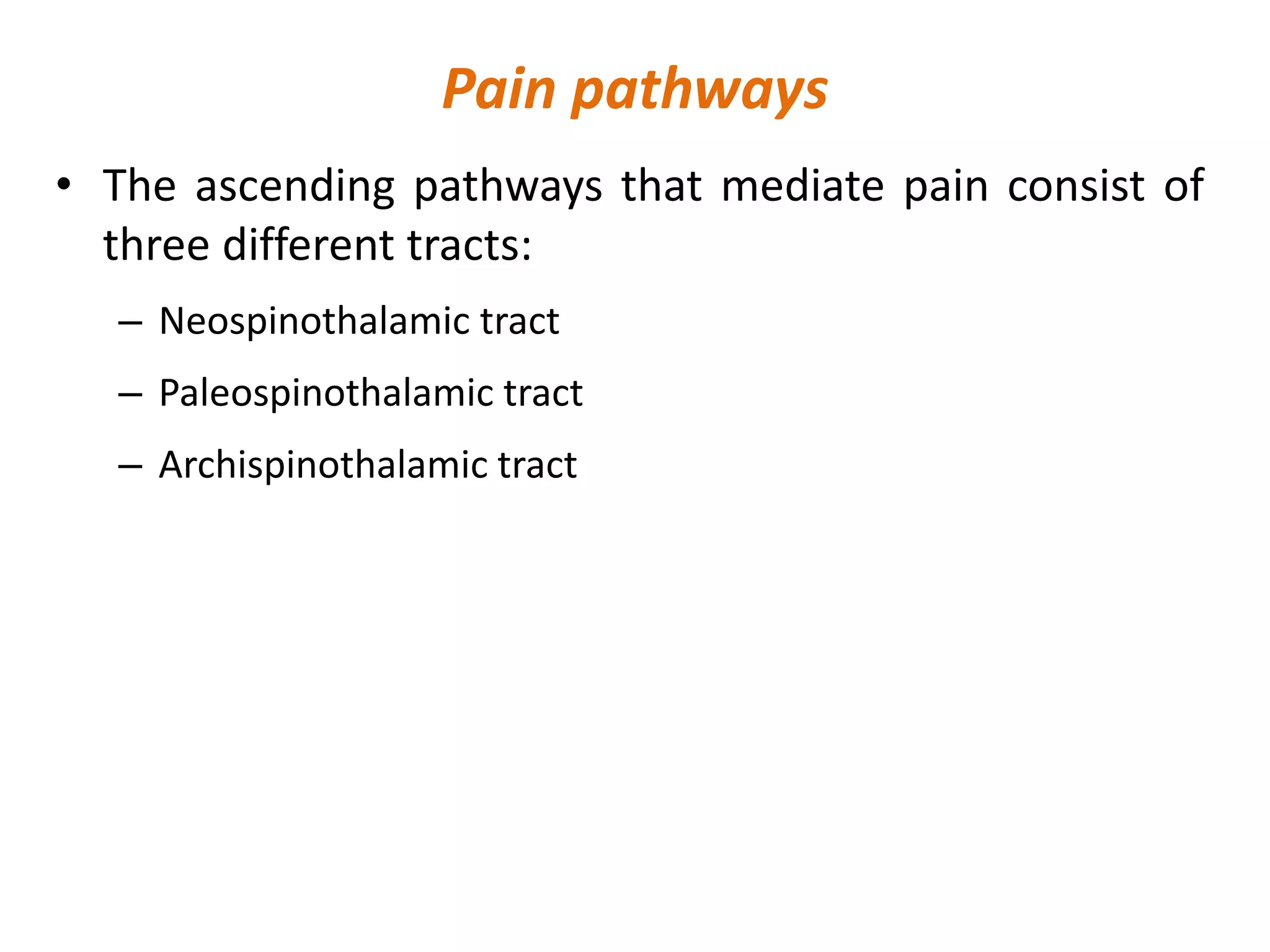 Pathophysiology pain and pain pathways | PPTX