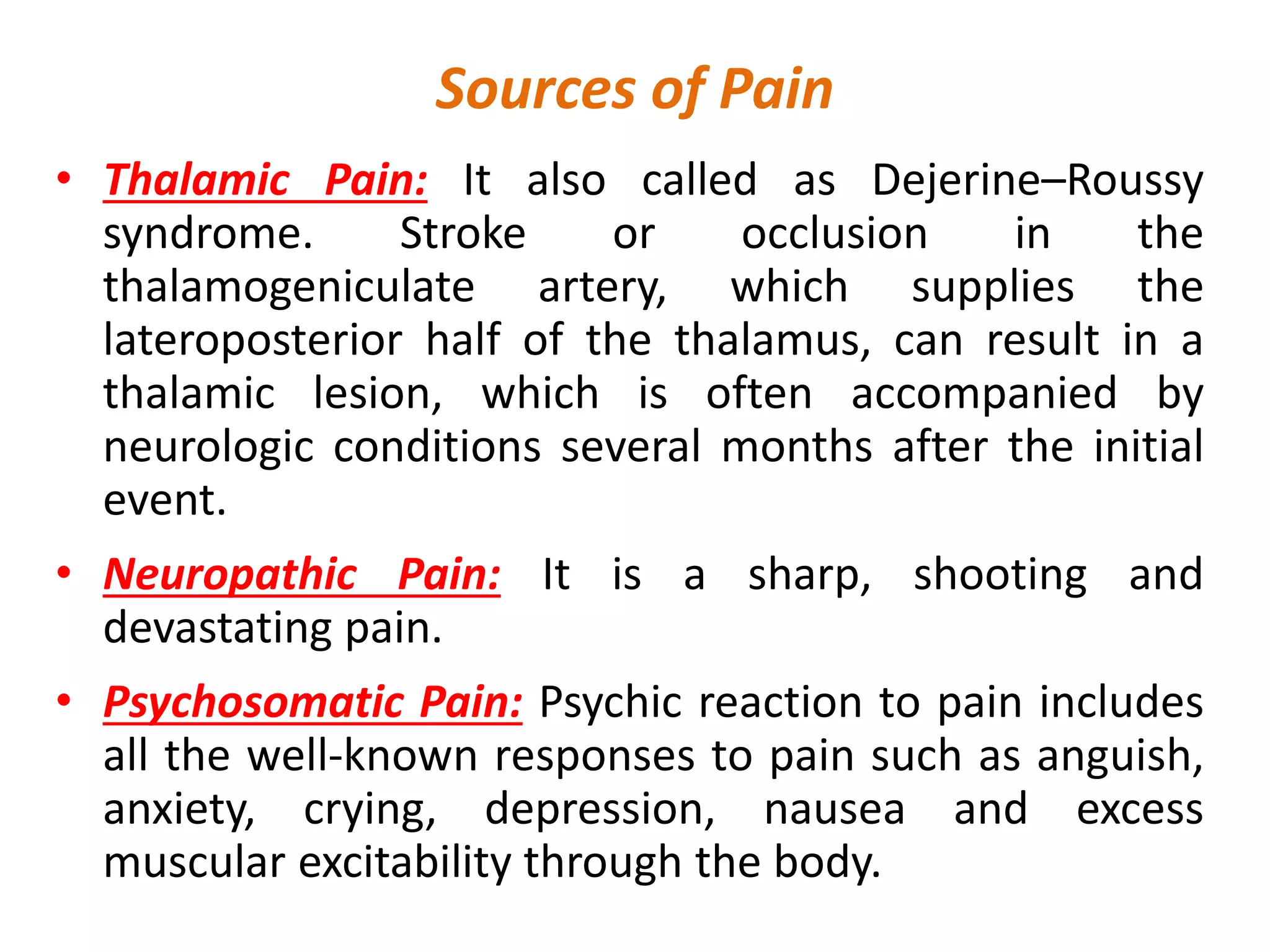 Pathophysiology pain and pain pathways | PPTX