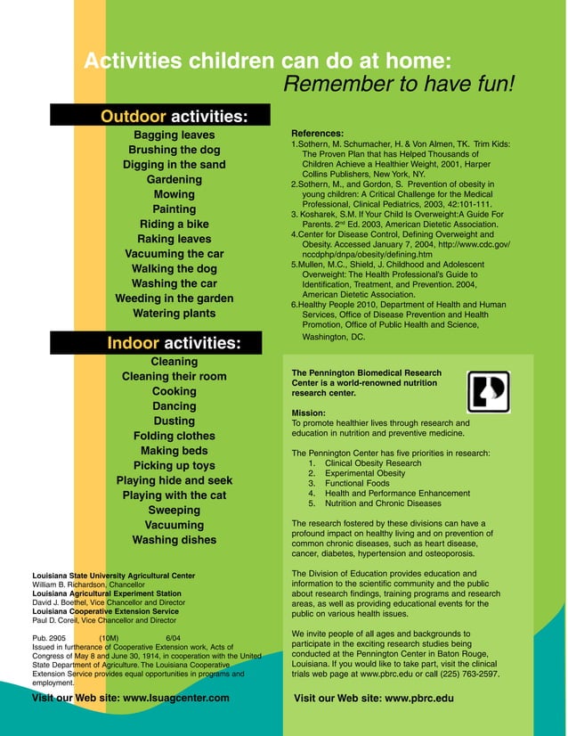 Physical activity_guidelines_for_children | PDF | Children\'s Health ...