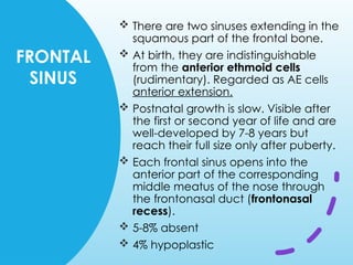 Paranasal Sinuses: Radiological Anatomy and Variants | PPTX