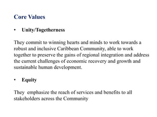 CARICOM - Caribbean Community | PPTX | Political Issues & policy | Politics