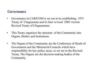CARICOM - Caribbean Community | PPTX
