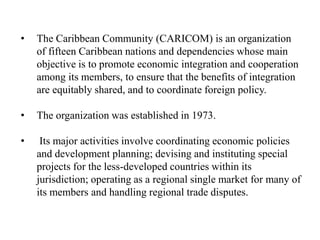 CARICOM - Caribbean Community | PPTX