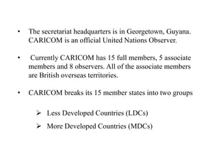 CARICOM - Caribbean Community | PPTX
