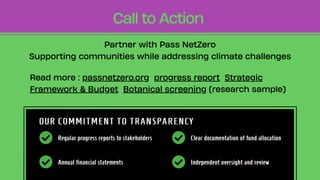 Pass NetZero: Climate Change adaptation nature based solution | NGO ...