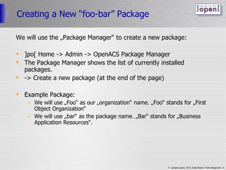 ]project-open[ My First Package | PPT | Free Download
