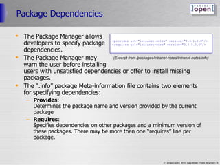 ]project-open[ Package Manager | PPT | Operating Systems | Computer Software and Applications