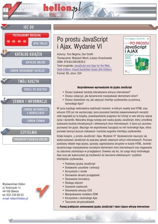 Po prostu JavaScript i Ajax. Wydanie VI | PDF