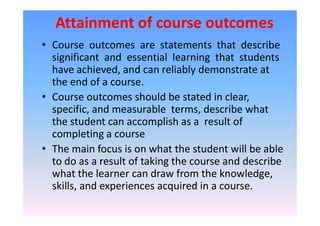 Outcome Based Education and Attainment calculations | PDF