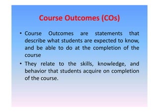 Outcome Based Education and Attainment calculations | PDF