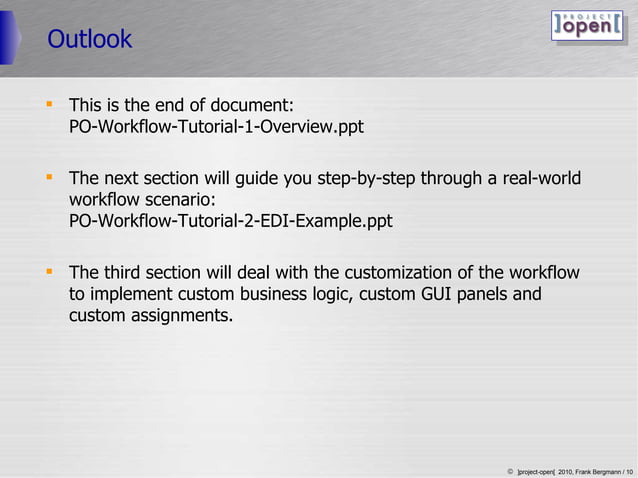 ]project-open[ Workflow Developer Tutorial Part 1 | PPT
