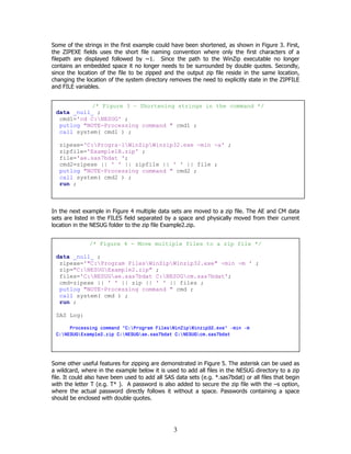 Using the WinZip® Command Line Utility in SAS® | PDF
