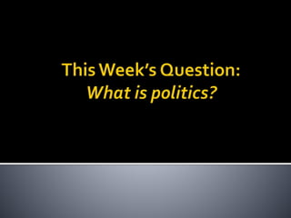 PO 101 Introduction to Politics | PPTX