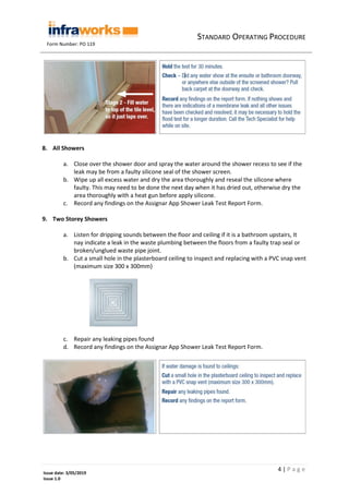 PO 119 SOP Testing Shower Leaks for Plumbers | PDF