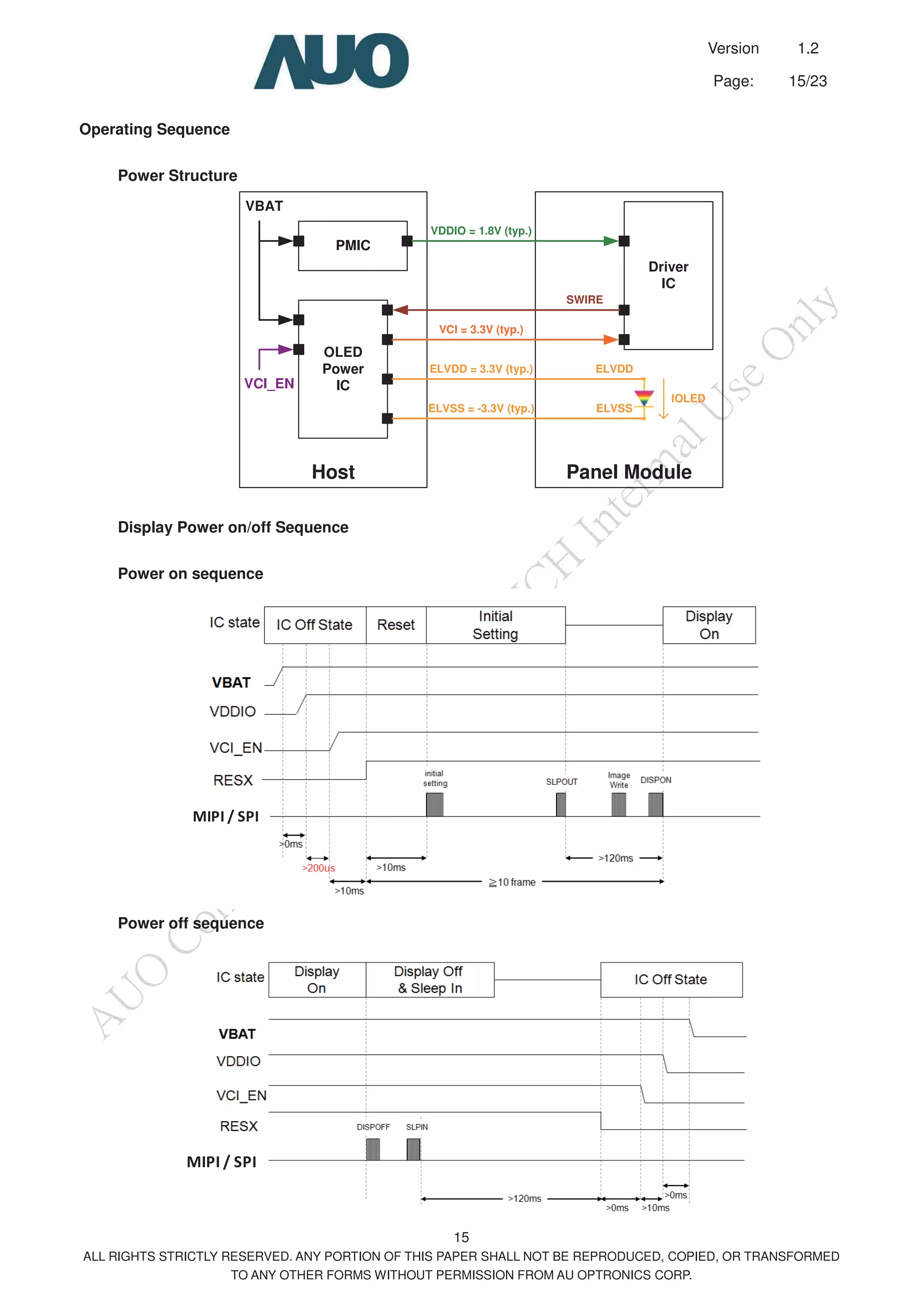 AUO 1.2 inch Amoled Datasheet | PDF