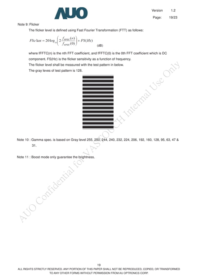 AUO 1.2 inch Amoled Datasheet | PDF