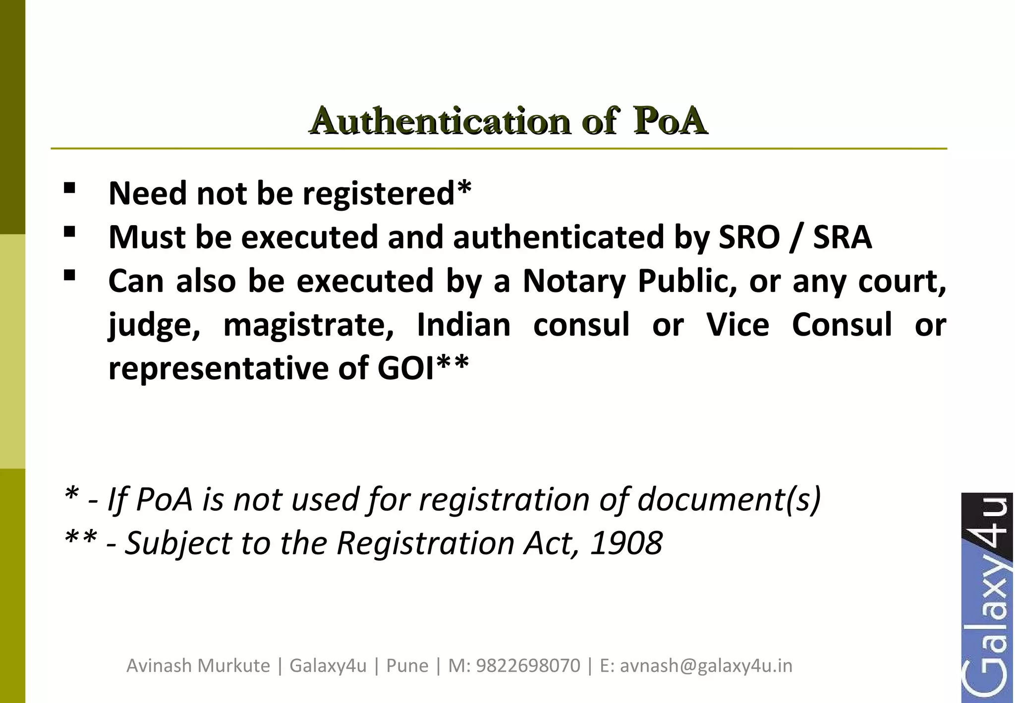 Power of Attorney under The Powers of Attorney Act, 1882 | PPT