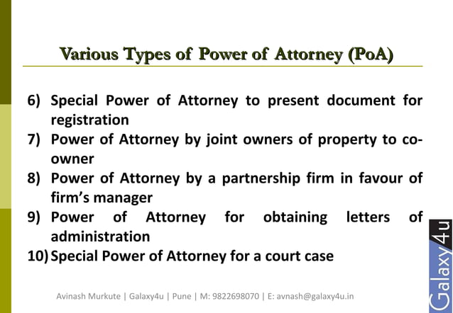 Power of Attorney under The Powers of Attorney Act, 1882 | PPT