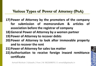 Power of Attorney under The Powers of Attorney Act, 1882 | PPT