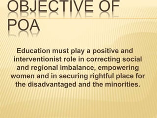 Programme Of Action ,1992 | PPTX