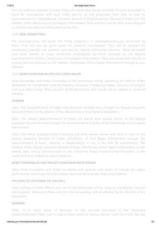 POA 9 Karnataka state police manual (DCRE) | PDF