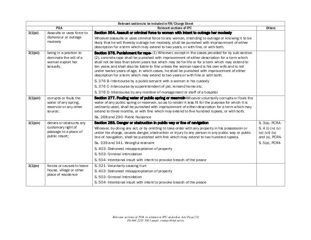 Poa 9 poa and ipc sections