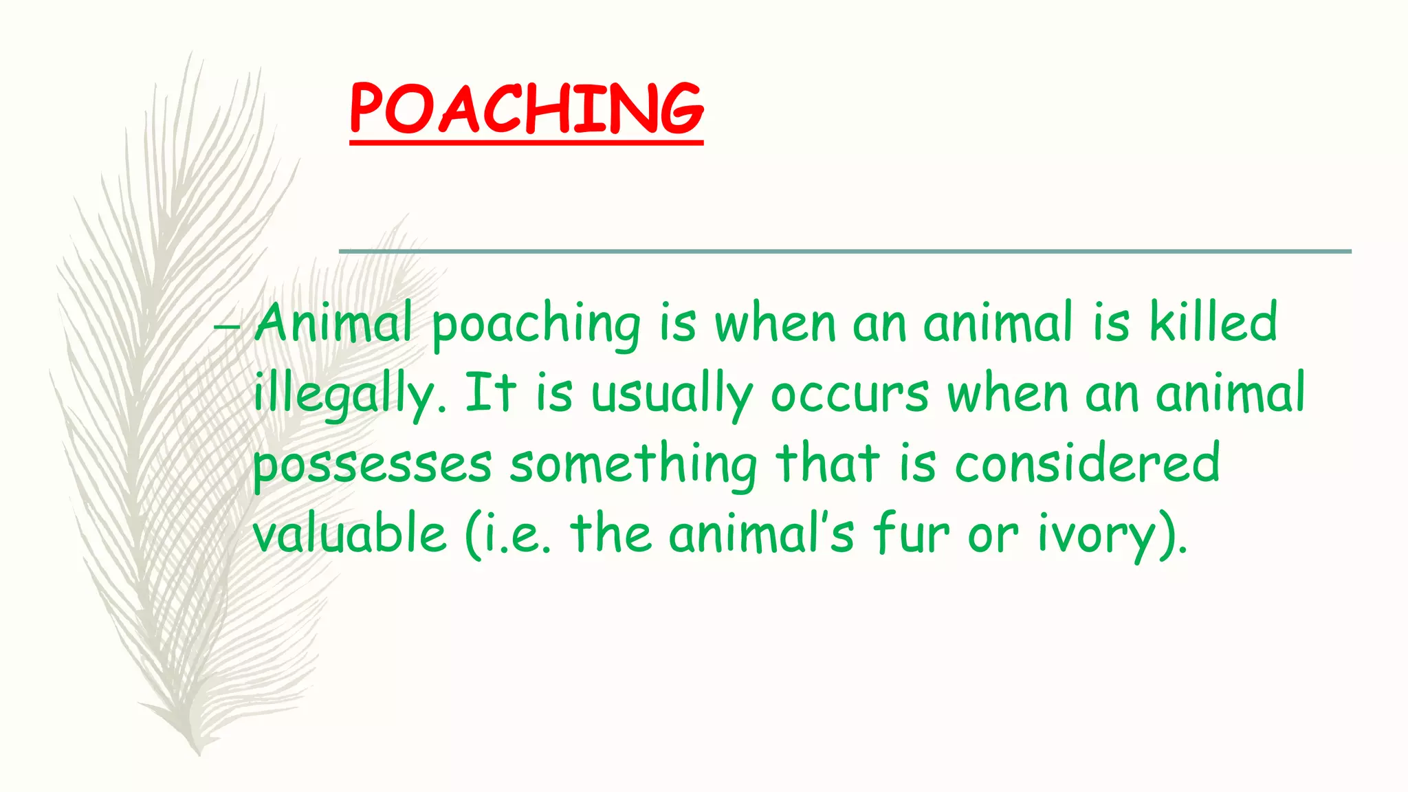Poaching methods | PPTX
