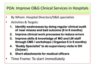 POA for Hospital to achieve MDG 5 | PPTX