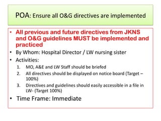 POA to Achieve MDG5 | PPTX