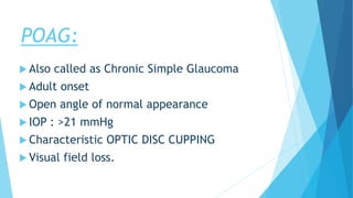 POAG | PPTX | Eye and Vision Conditions | Diseases and Conditions