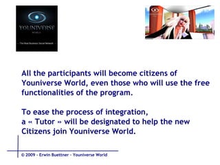 English Presentation of Youniverse World - The 3D Business | PPT
