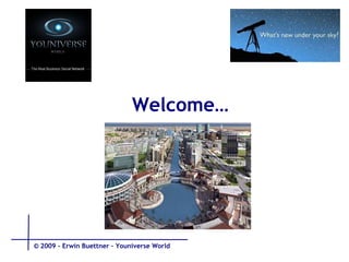 English Presentation of Youniverse World - The 3D Business | PPT
