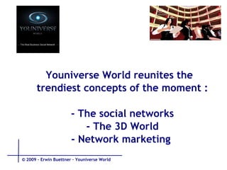 English Presentation of Youniverse World - The 3D Business | PPT