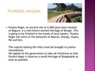 Present Situation of Pundra Nagar | PPTX