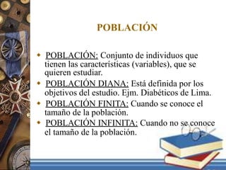 Poblacion muestra y variable | PPTX