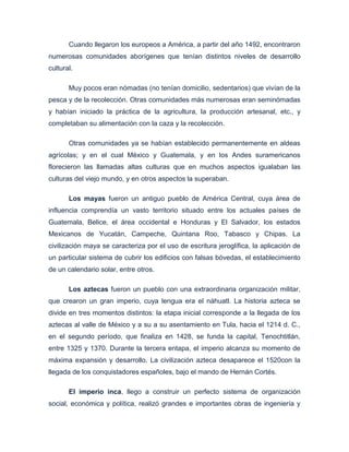 Poblamiento indígena | PDF
