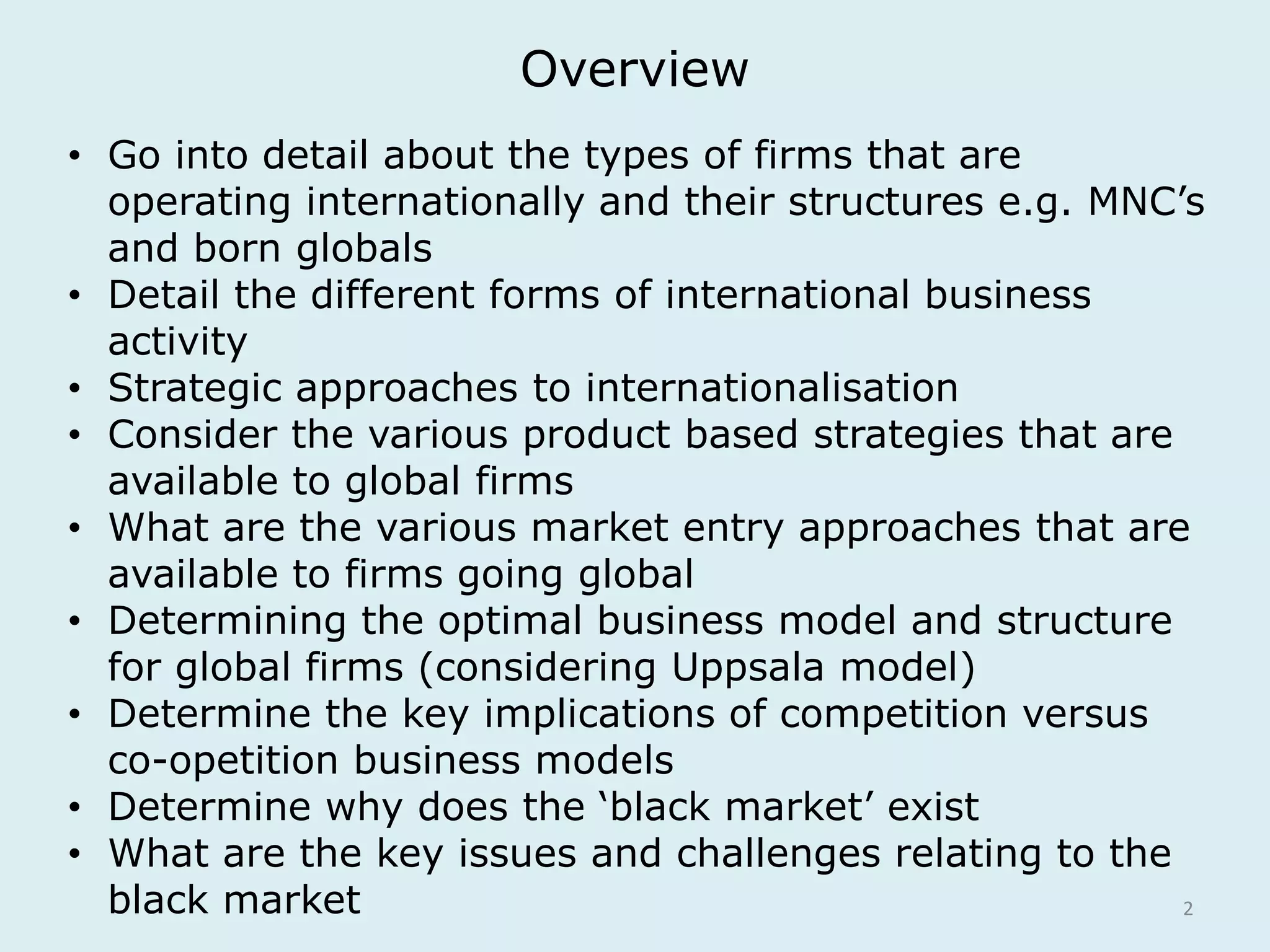 Po b lecture 8 global business models students | PPTX