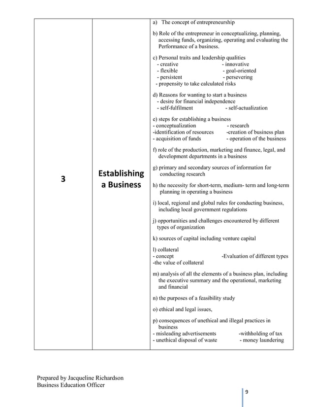 Pob outline | DOCX | Business | Business and Finance