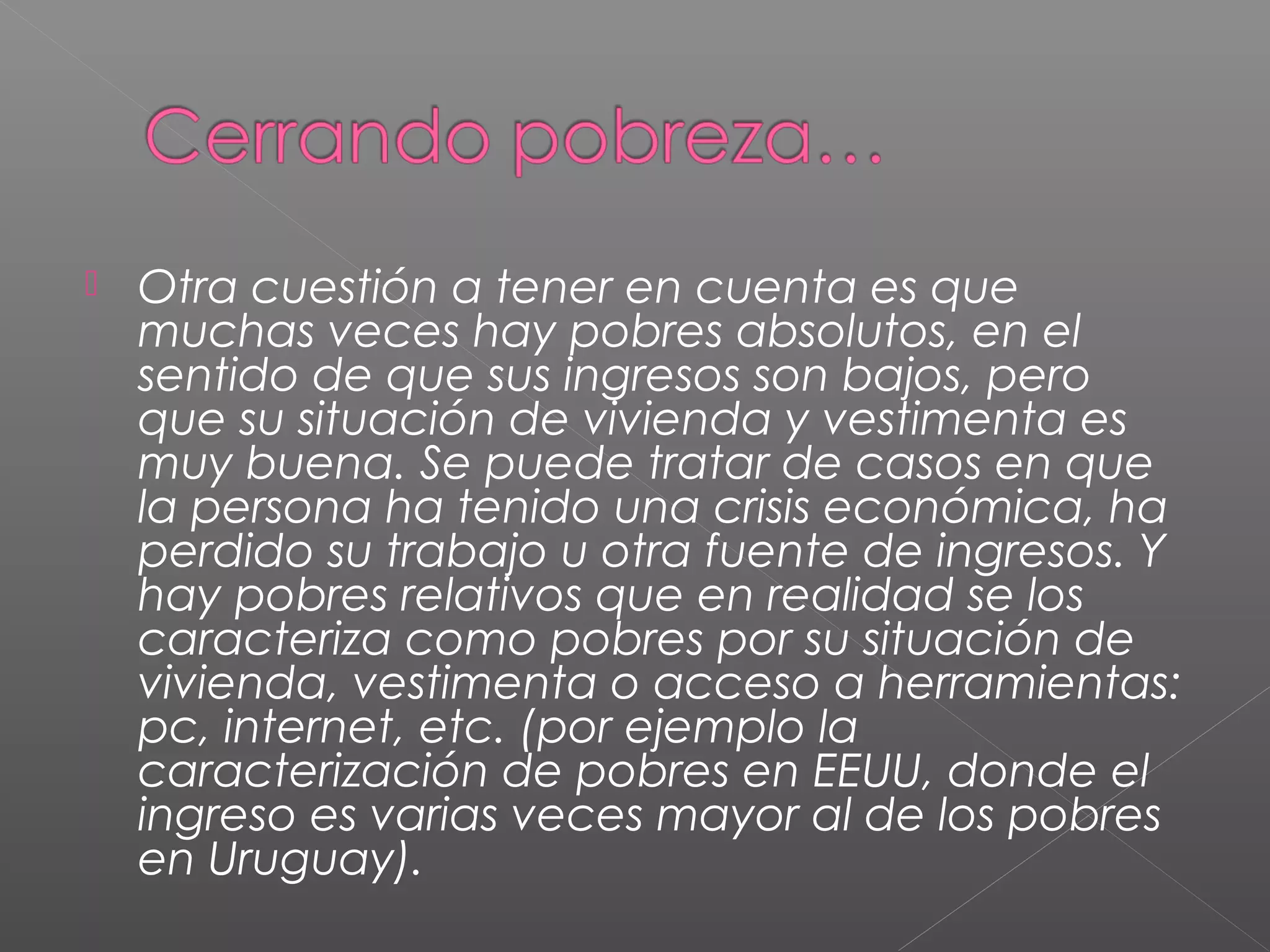 Pobreza marginalidad | PPT