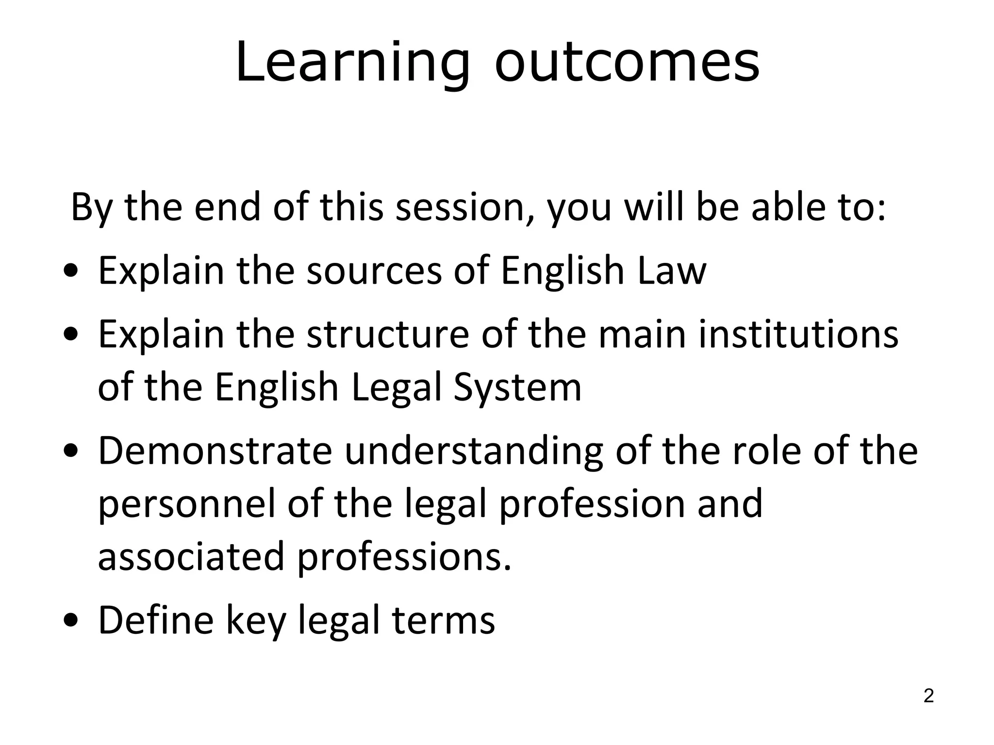Pob stage 2 lecture 8 slides the english legal system | PPT