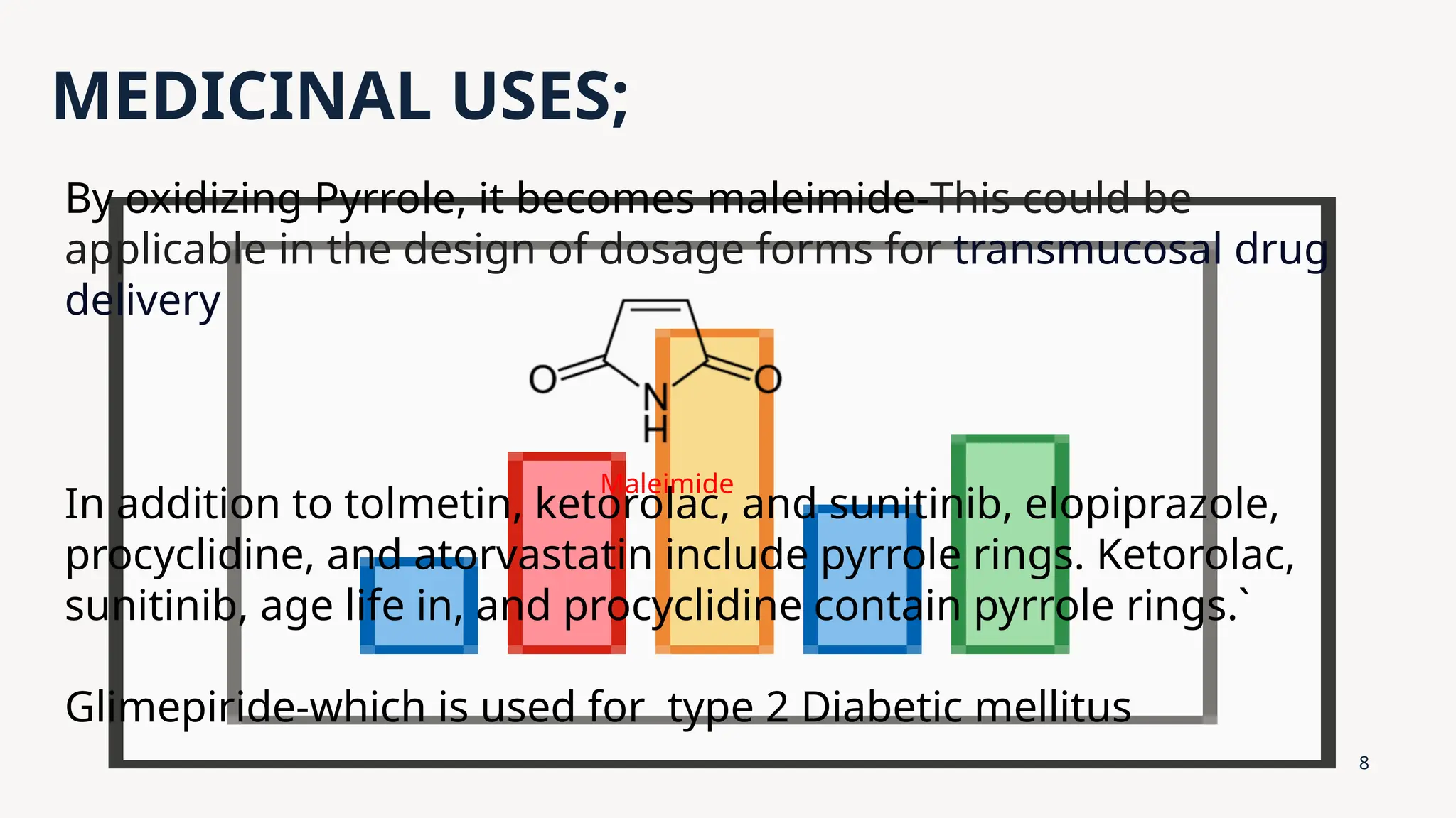 Pyrrole, structure, properties , synthesis, reaction and Uses .pptx